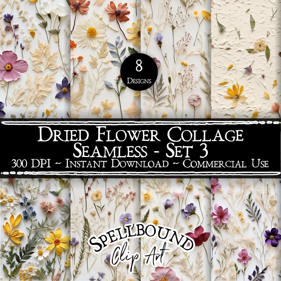 Handpressed Paper Seamless Digital Papers, Commercial Use, Instant ...