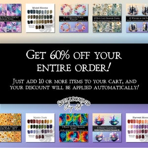 Purple Gothic Flower Borders Digital Clipart, Commercial Use, Instant ...