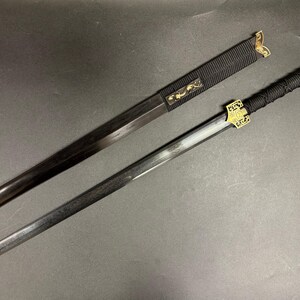 Sokka's Space Sword (black Damascus Steel With Brass Fittings) - Etsy