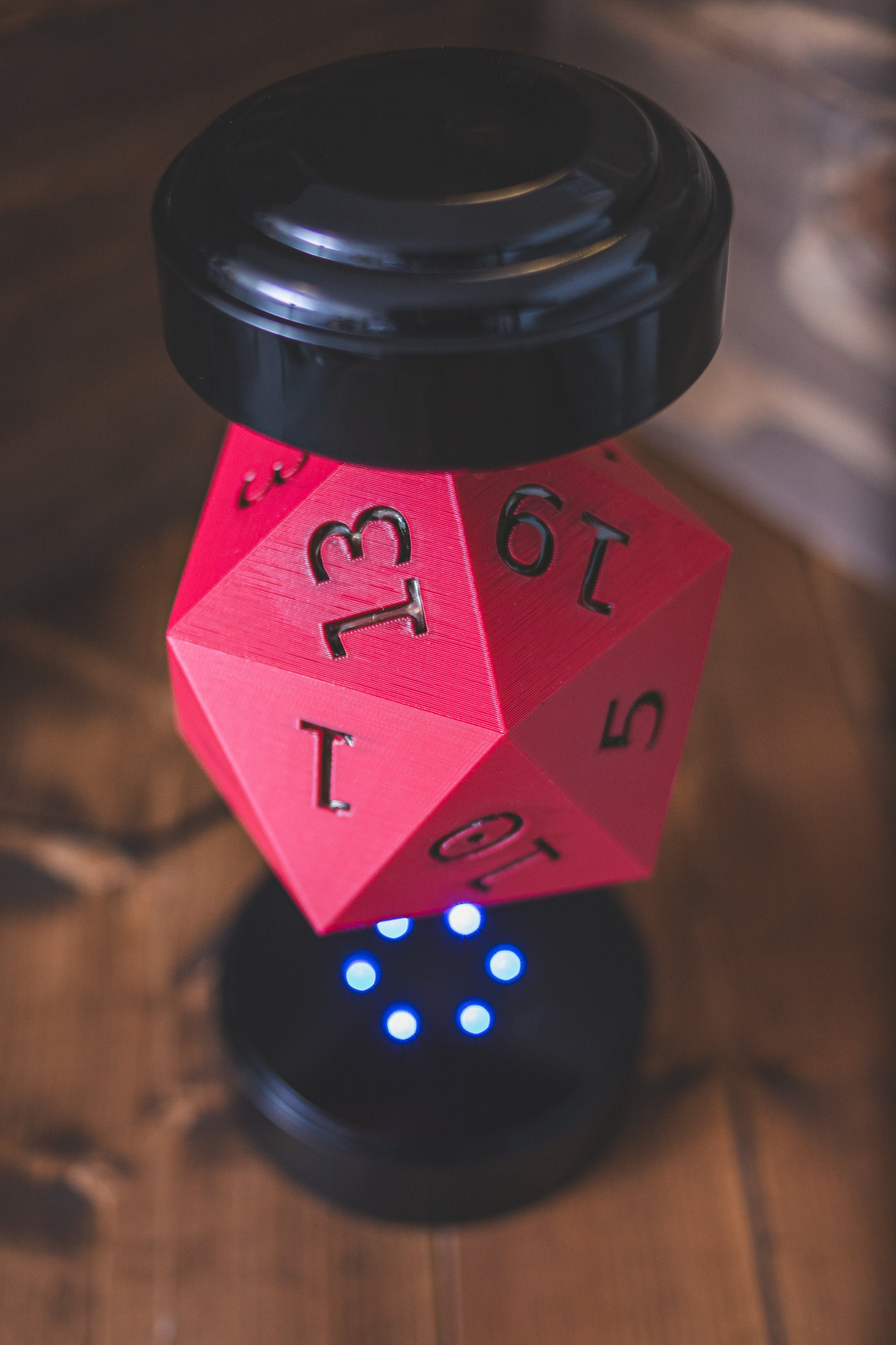 3D Printed Floating D20: Magic Dnd Dice With Stand - Etsy