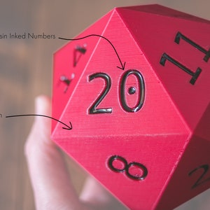 3D Printed Large Floating D20, Magic Custom Dnd Dice, 3D Printed ...