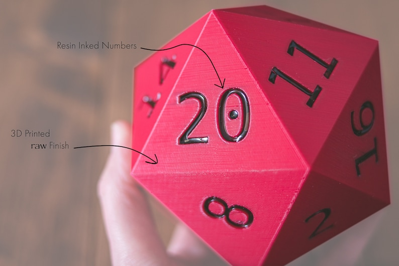 3D Printed Floating D20: Magic Dnd Dice With Stand - Etsy