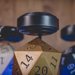 3D Printed Floating D20: Magic Dnd Dice With Stand - Etsy
