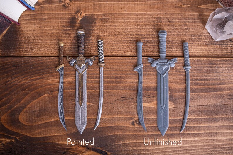 3D Printed Sword Bookmark: Fantasy Katana, Spartan, Medieval Gift - Etsy