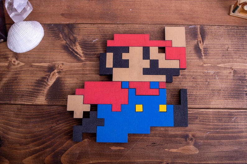 8bit Super Mario SVG for Wall Display - Etsy