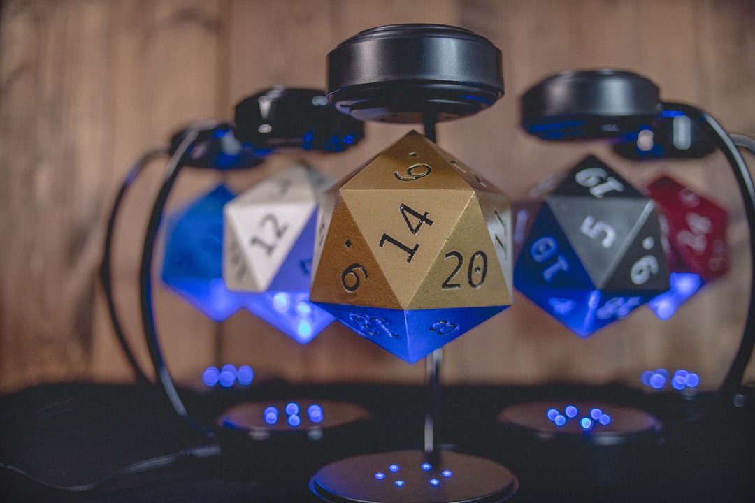 Large Floating D20, Magic Custom DnD Dice, 3D Printed Floating Dice ...