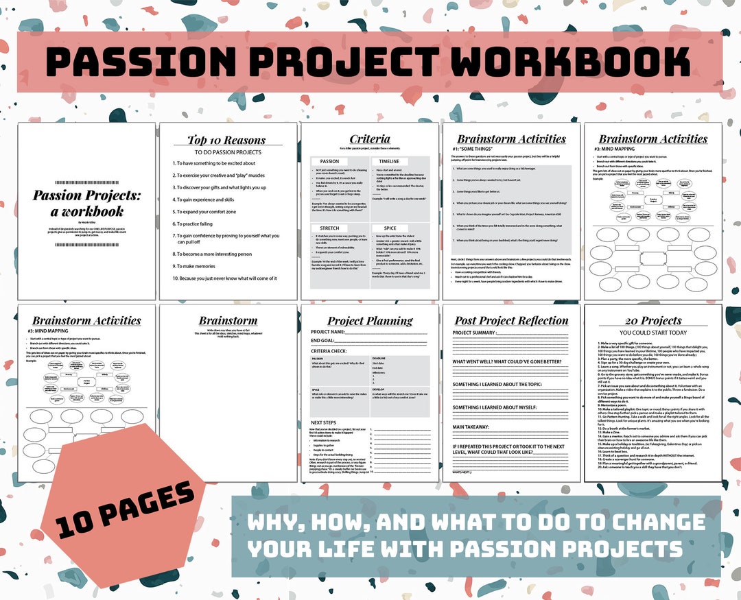 Passion Project Workbook: How, Why, and What to Do to Change Your Life ...