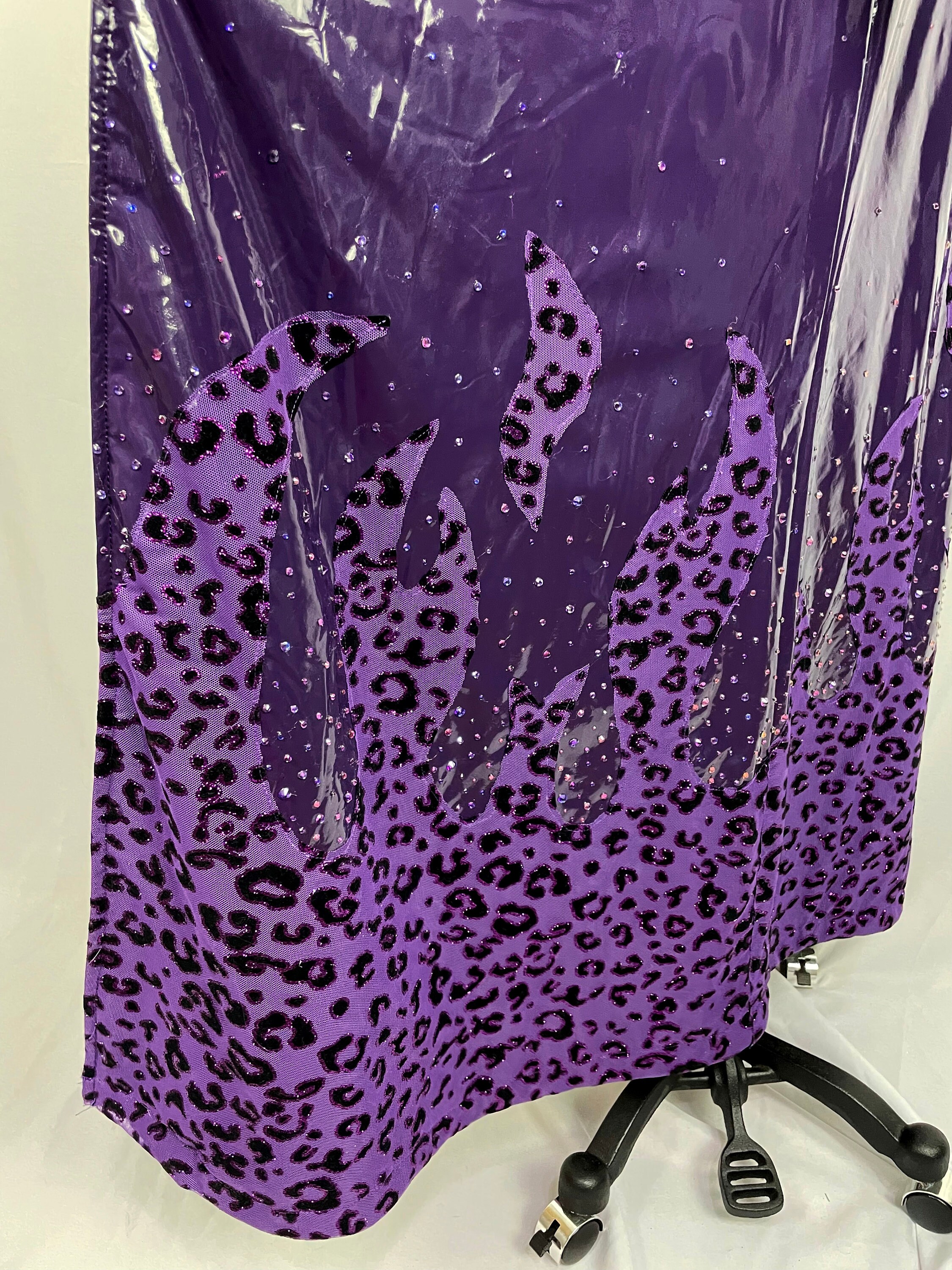Purple Pleather and Leopard Drag Outfit With Corset Belt - Etsy