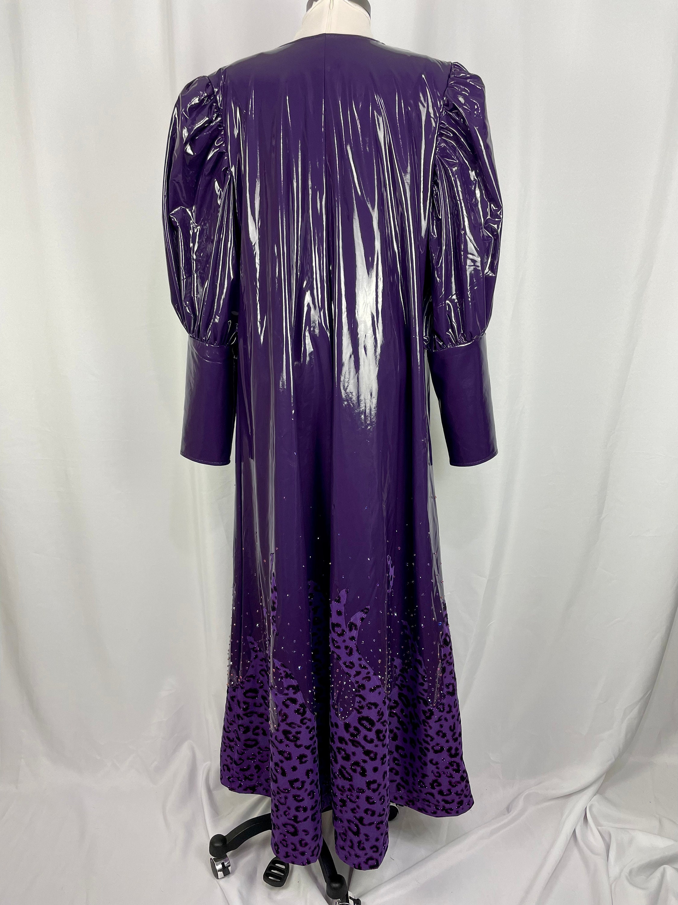 Purple Pleather and Leopard Drag Outfit With Corset Belt - Etsy