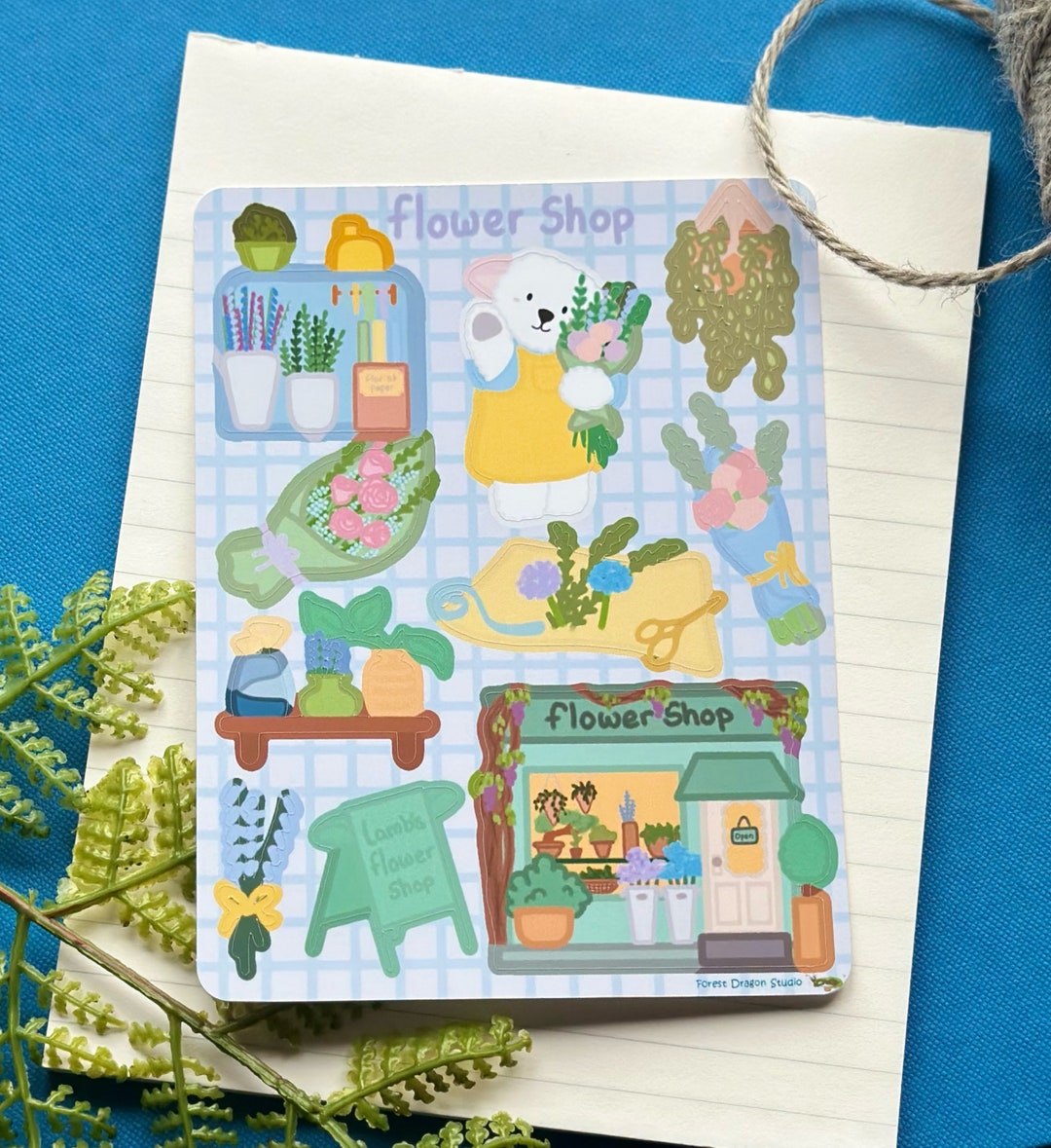 Flower Shop Sticker Sheet - Etsy