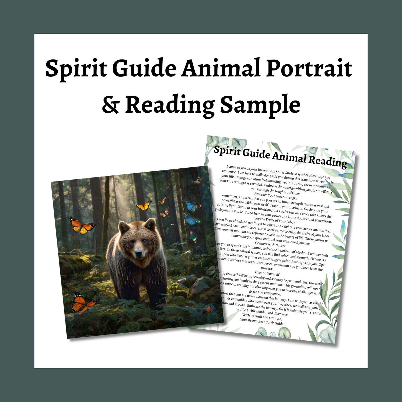Animal Spirit Guide Psychic Reading: Custom Portrait & Channeled ...