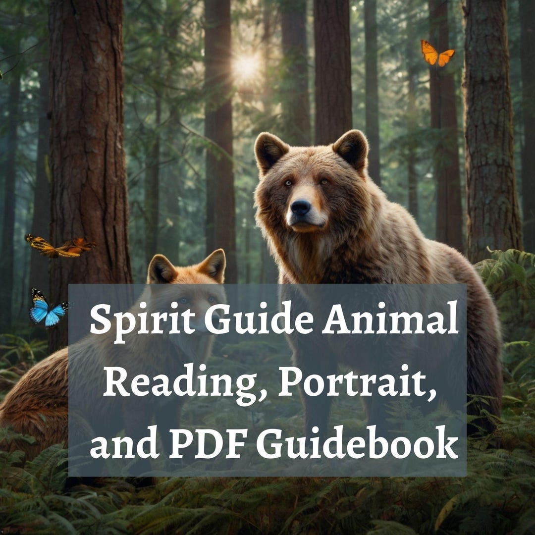 Spirit Animal Guide Psychic Reading: Custom Portrait & Message PDF ...
