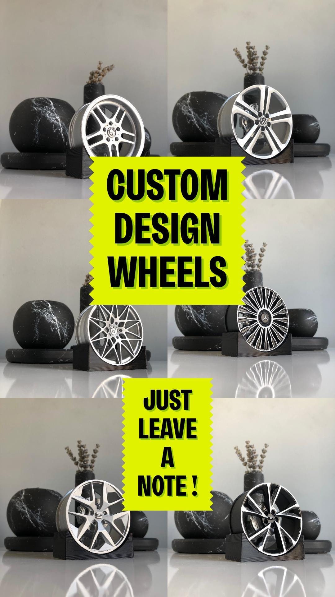 Custom Special Design Rims Wheels Table 3D Print Decor Car Accessories ...