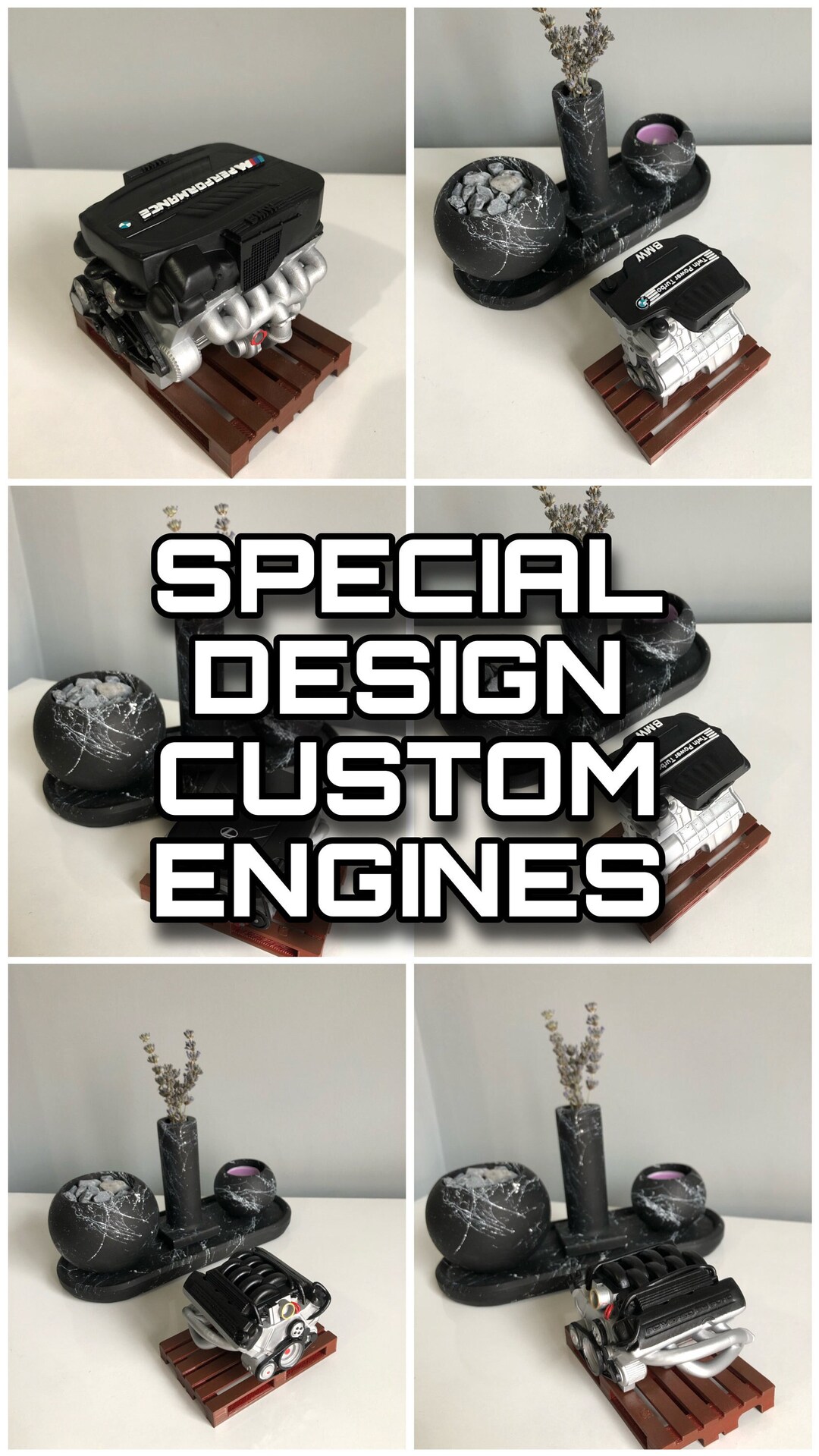 Special Design Custom Engines 3D Printed Engine Home Office Shop Decor ...