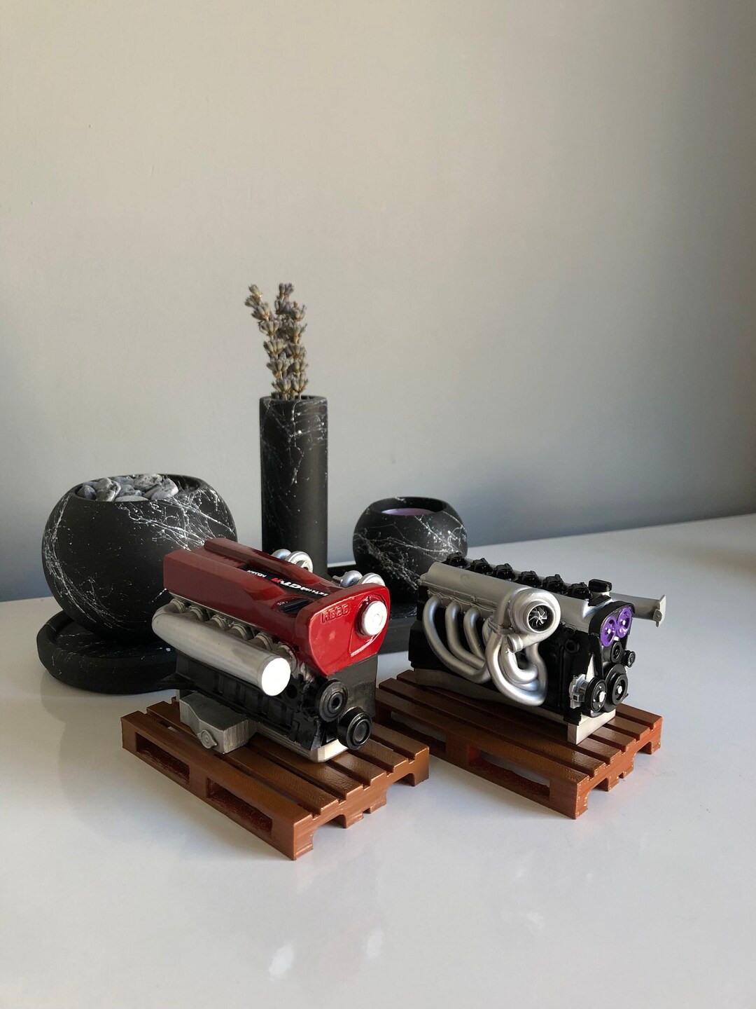 JDM PACK 2PCS RB26 & 2JZ Model Engines 3D Printed Automotive Home ...