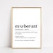 Exuberant Definition Word Art - Etsy