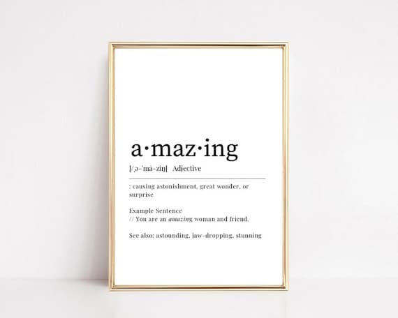 Word Art: Definition of Amazing - Etsy