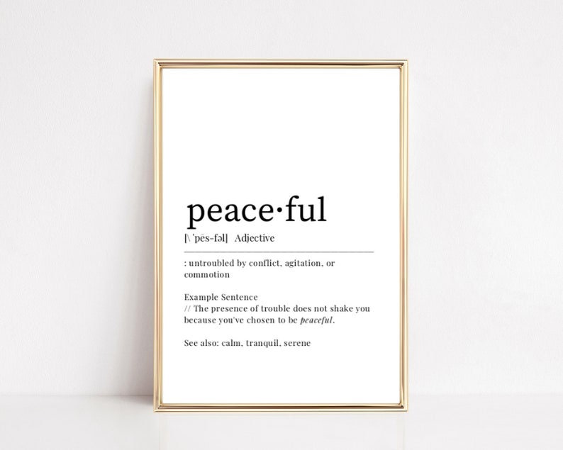 Peaceful Definition Word Art Etsy peaceful-definition-word-art-etsy