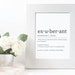 Exuberant Definition Word Art - Etsy