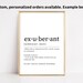 Exuberant Definition Word Art - Etsy