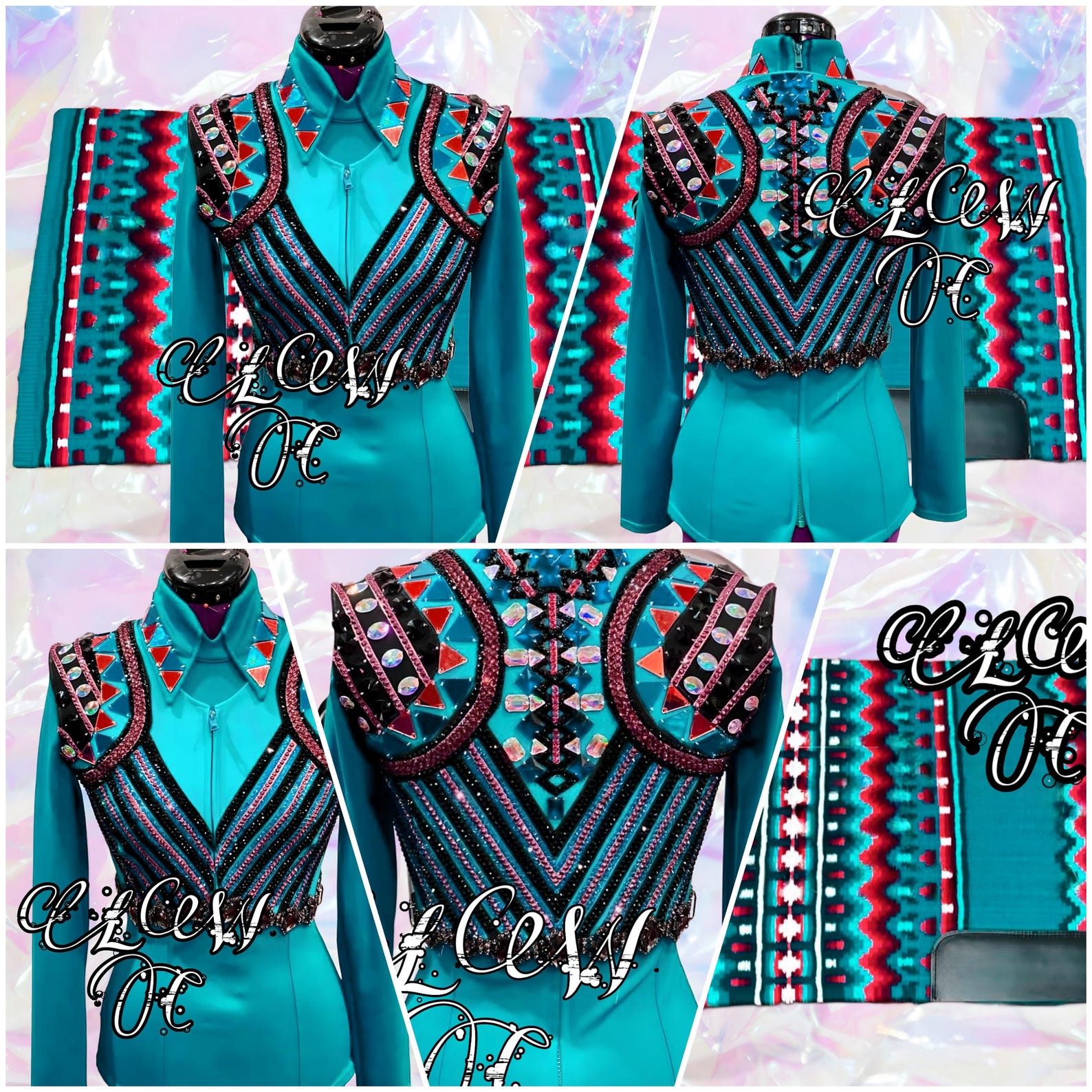 Combo Set Western Show Shirt and Vest With Pad - Etsy