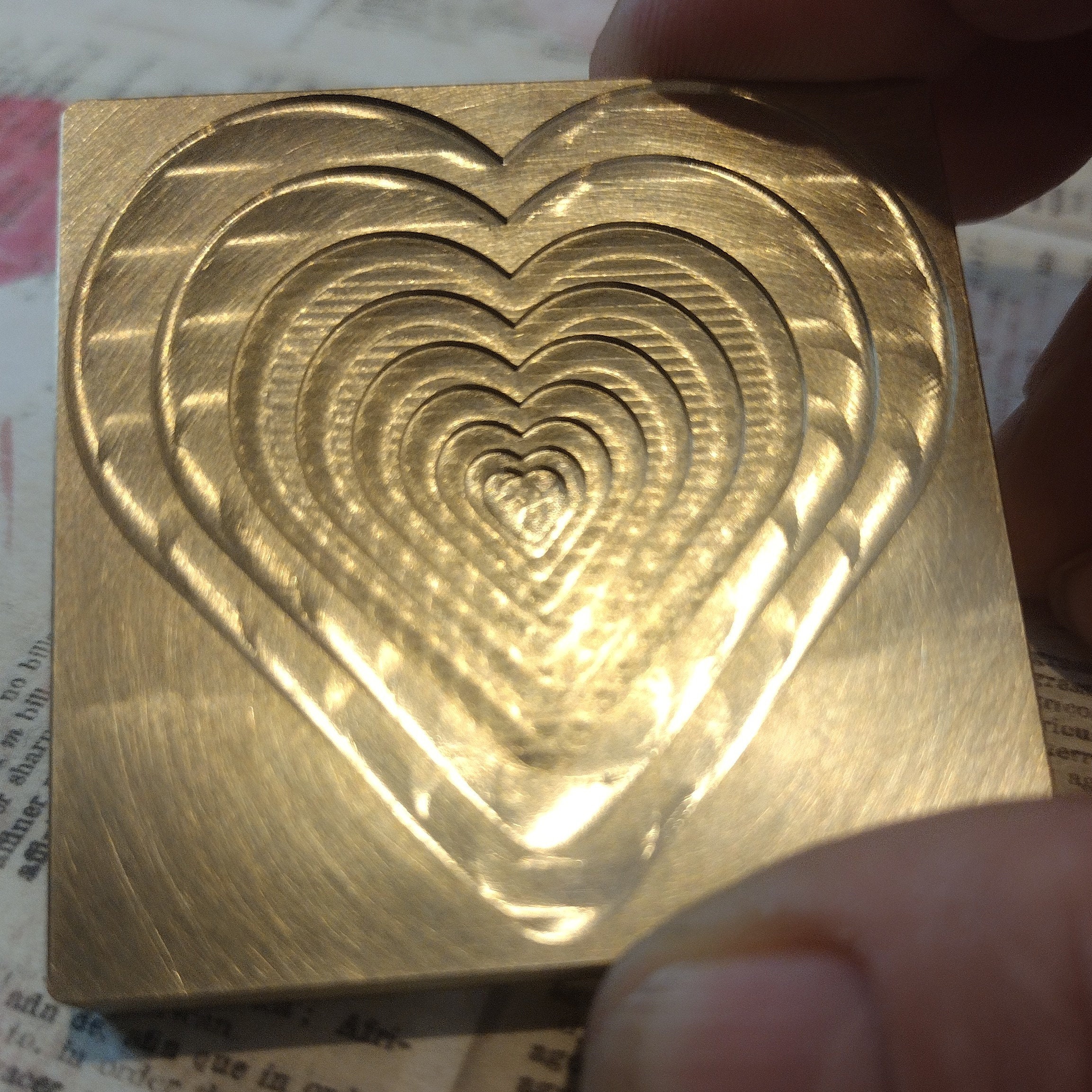 Stepped Heart Brass Texture Cavity Tool for Lampwork Bead - Etsy