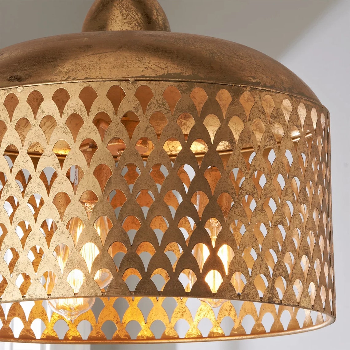 Handmade Brass Fan Screen Pendant Light, Add Unique Style and Character ...