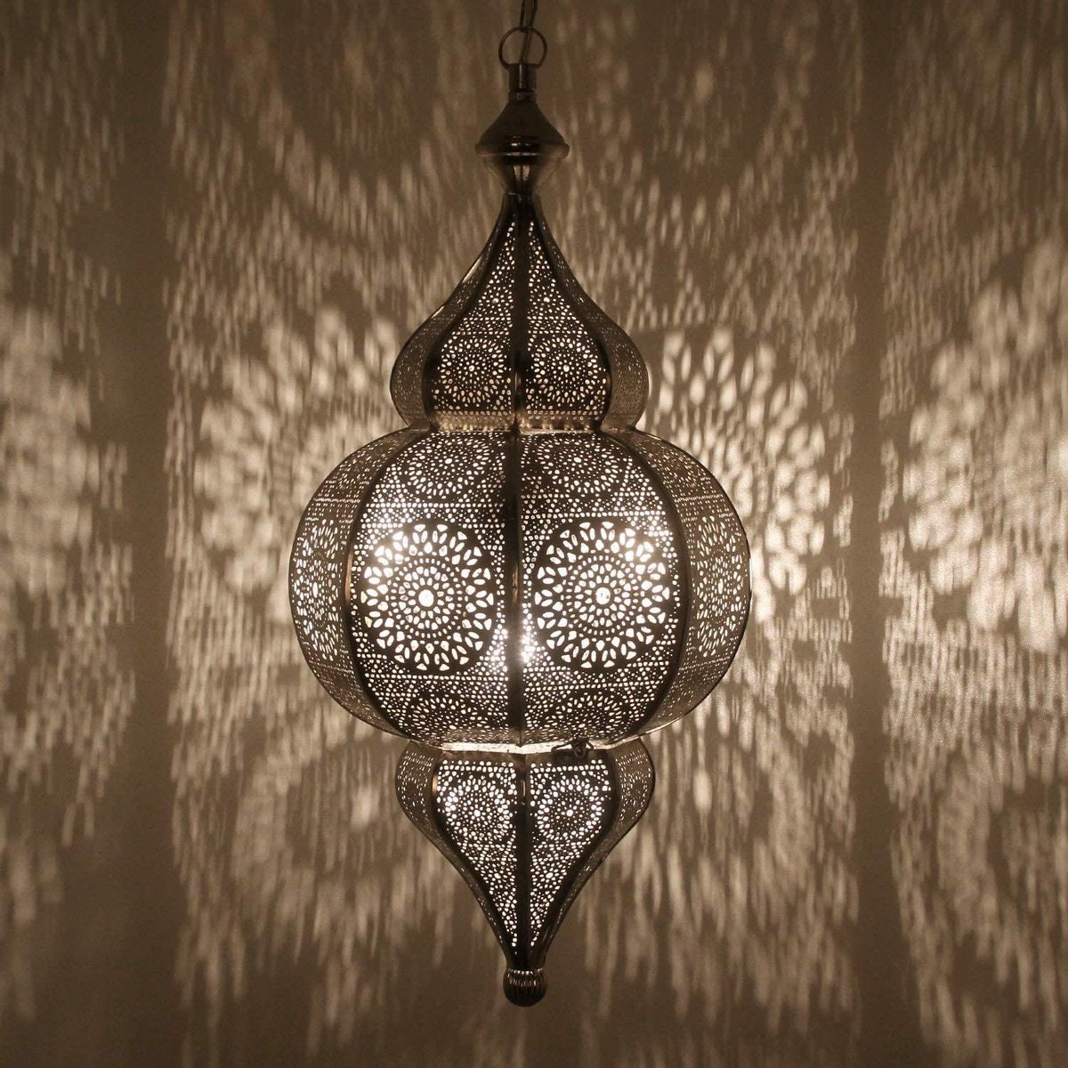 Moroccan Pendant Light, Handmade Moroccan Brass Lamp, Brass Ceiling ...