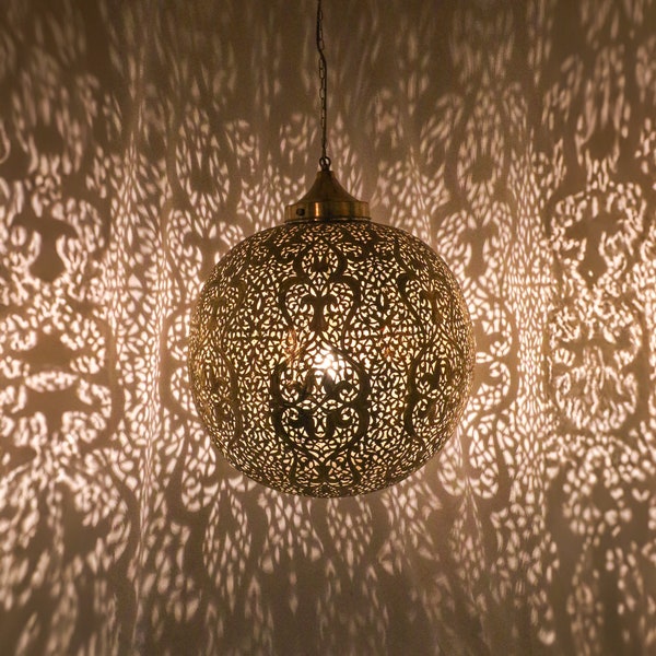 Moroccan Ceiling Light and Fan - Etsy