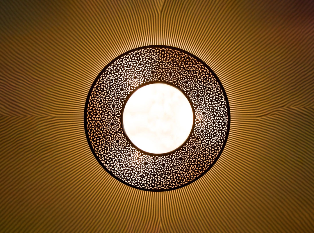 Large Moroccan Circle Wall Light, Our Handmade Moroccan Brass Wall Lamp ...