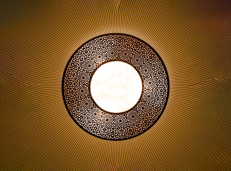 Large Moroccan Circle Wall Light Our Handmade Moroccan Brass - Etsy