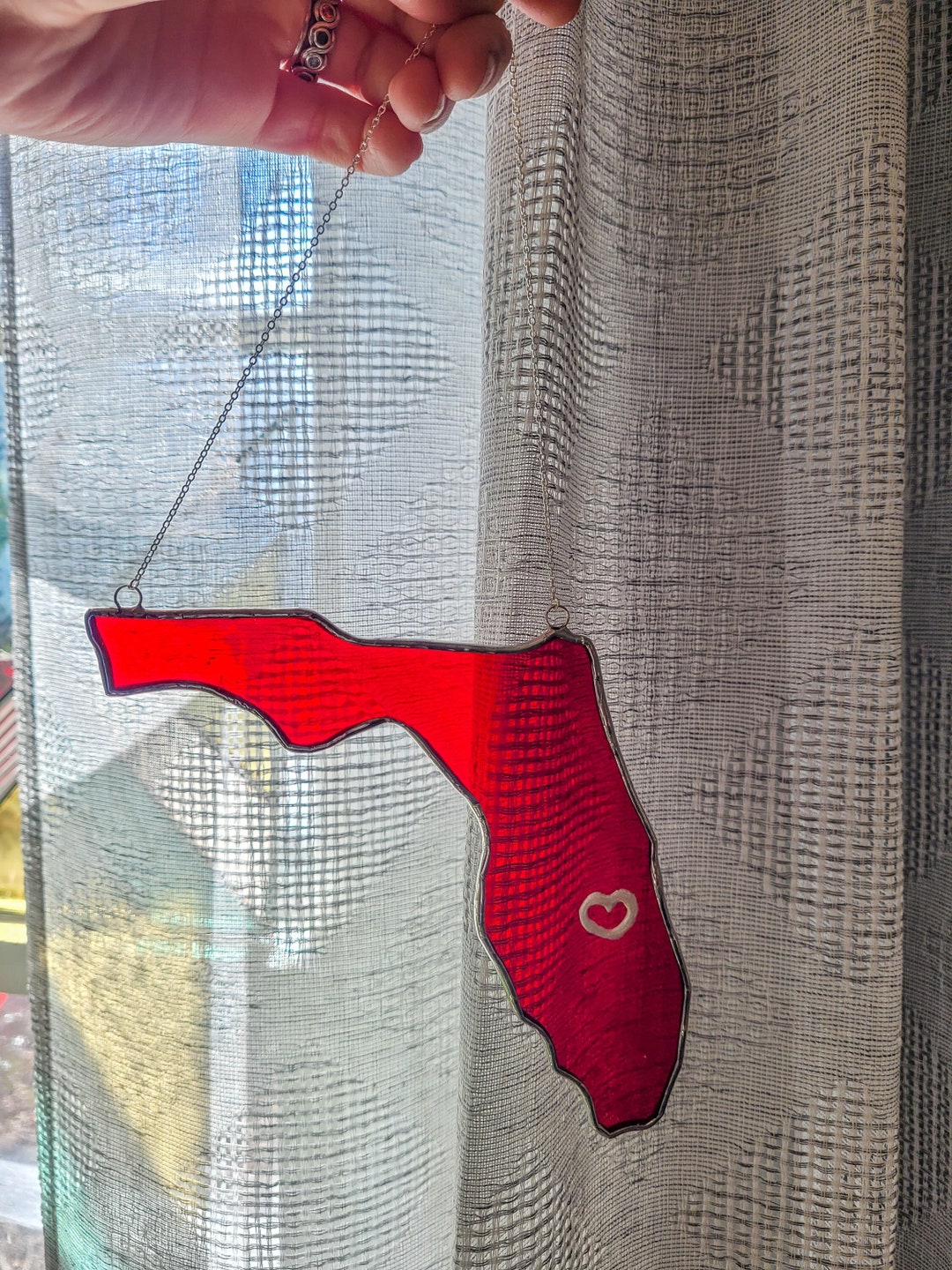 I Love Florida Suncatcher | Lead Free - Etsy
