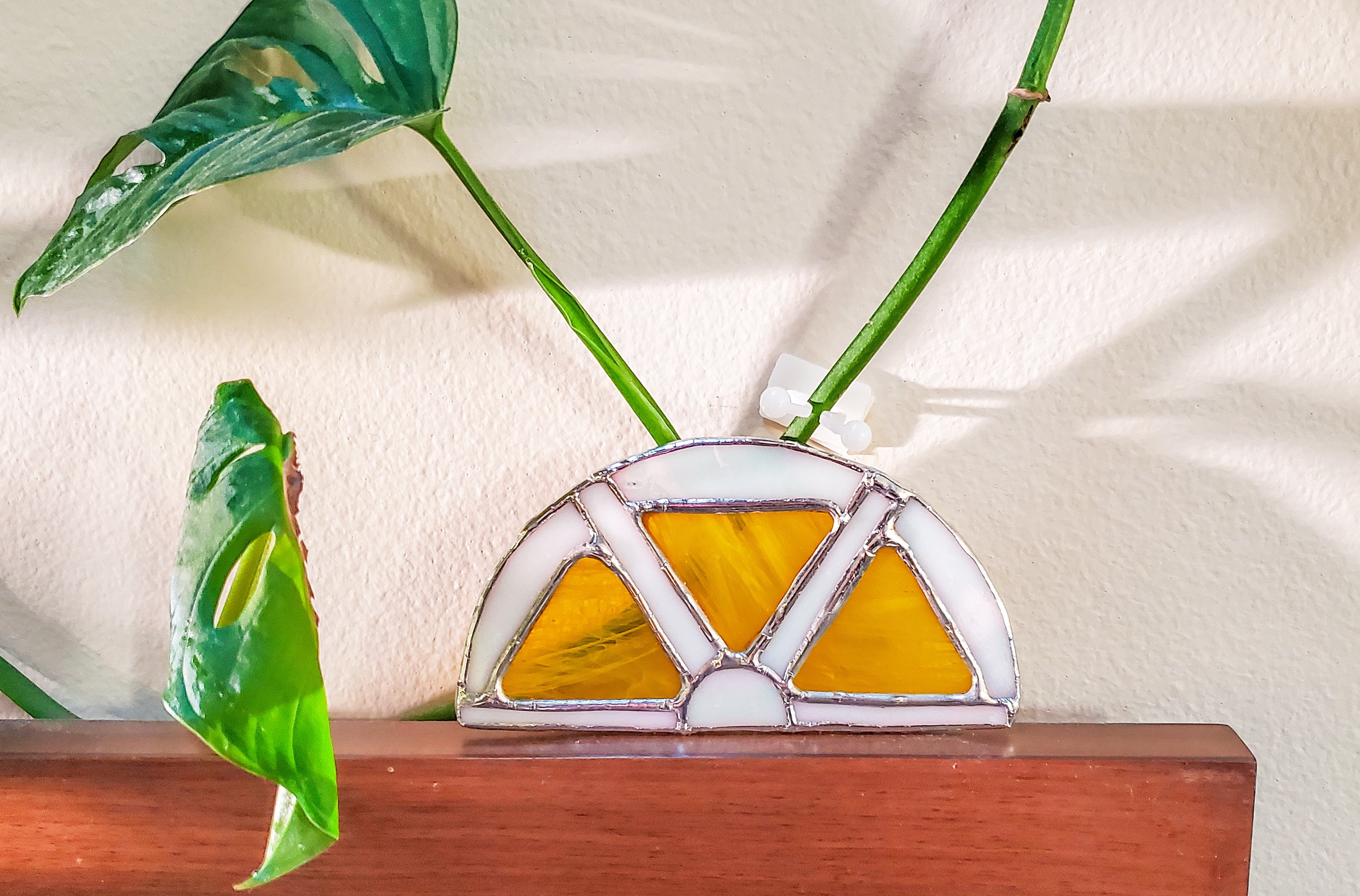 Small Half Circle Stained Glass Accent Piece | Sun Catcher | Lead Free ...