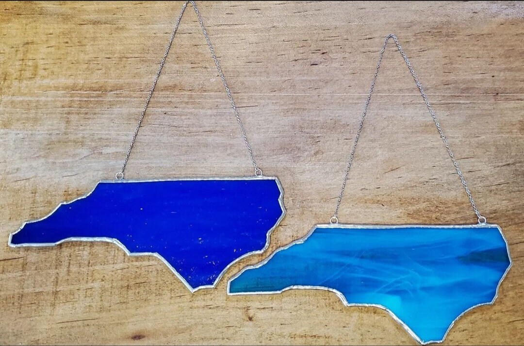Stained Glass North Carolina Suncatchers (blue Sold Out) | Lead Free - Etsy