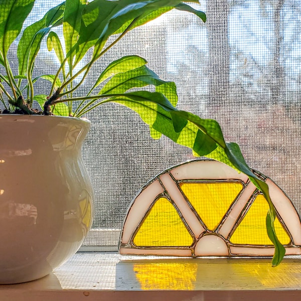 Half Circle Stained Glass - Etsy