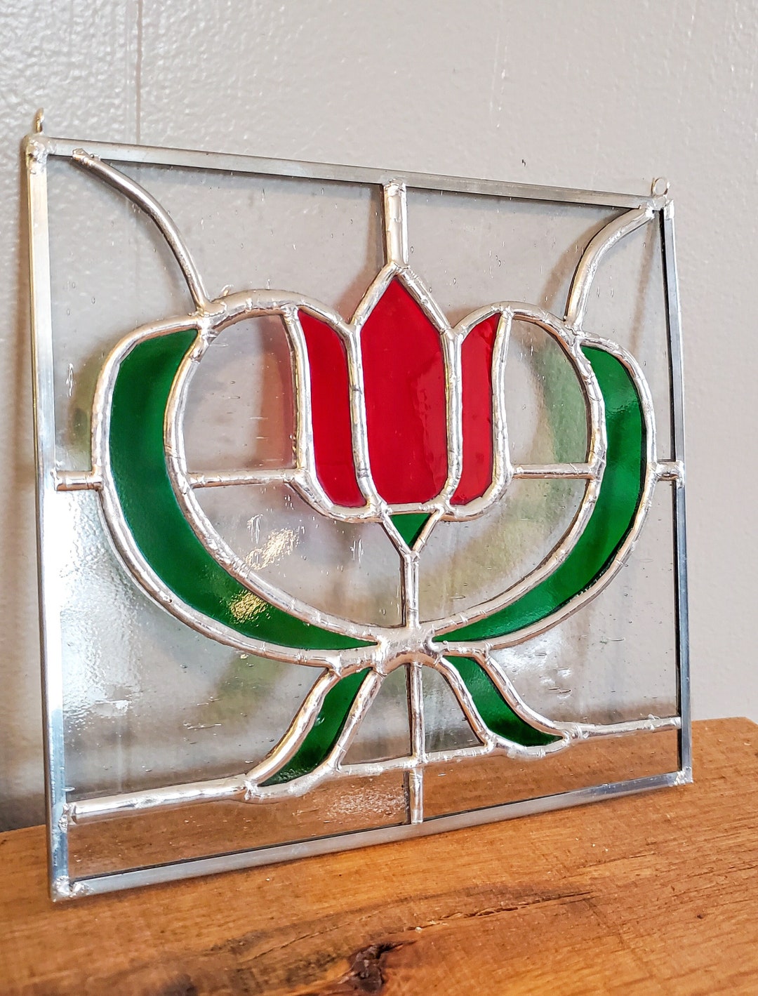 Stained Glass Classic Flower Suncatcher | Lead Free - Etsy