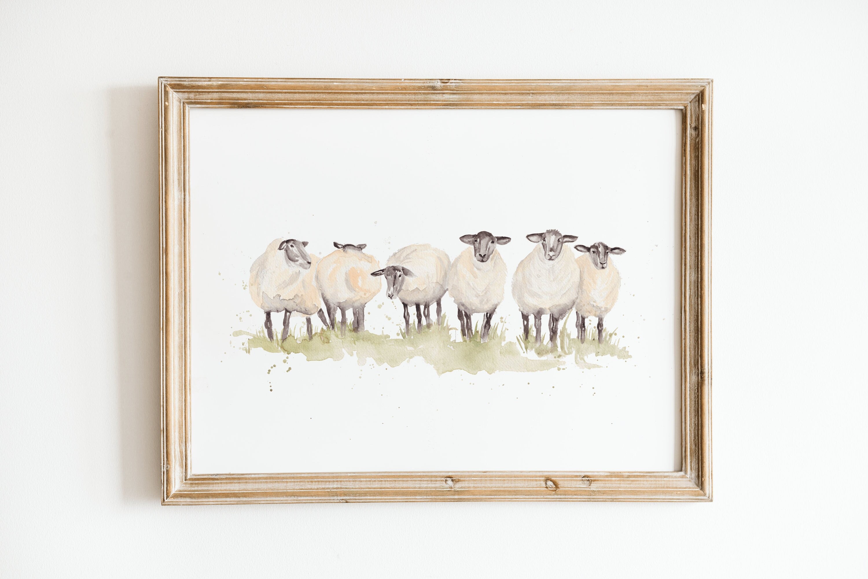 Sheep Watercolour Painting, Sheep Print, Sheep Wall Art, Farmer Gift ...