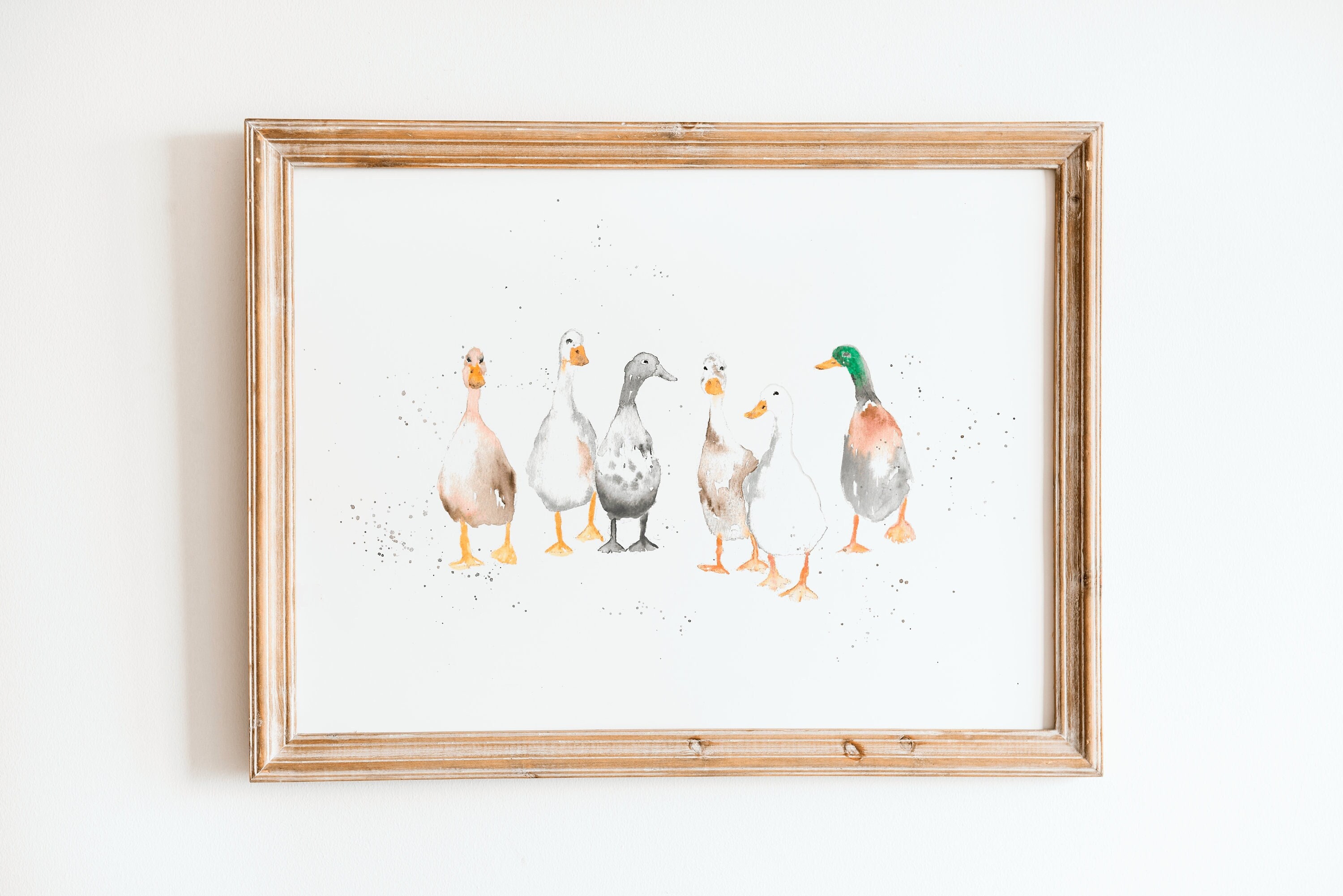 DUCKS ARTWORK PRINT, Indian Runner Ducks Original Ducks Art Print, Duck ...