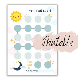 Kids Reward Chart, Toddler Sticker Reward Chart, Printable TODAY - Etsy
