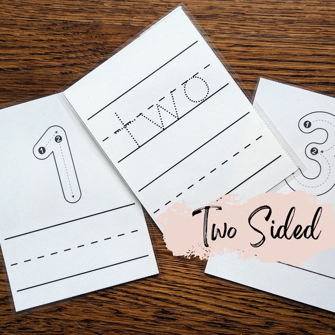 Print, Cut and Use Flashcards, Tracing Number Cards, Homeschool ...