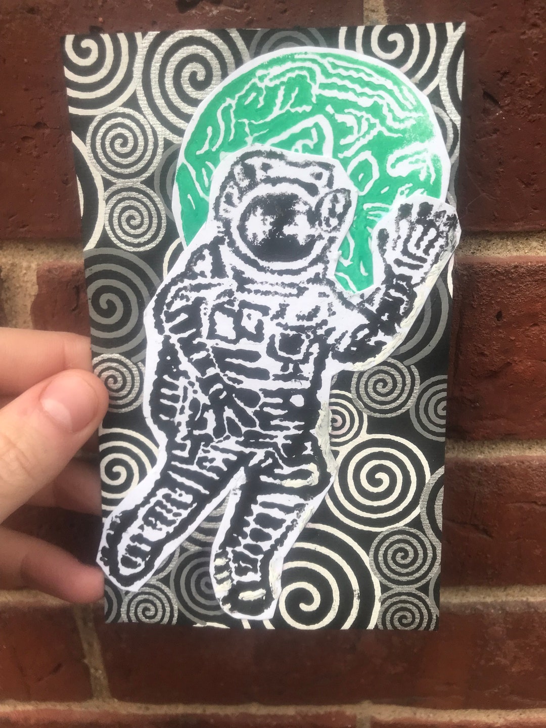 Lonely Atmosphere linoblock Print Collage - Etsy