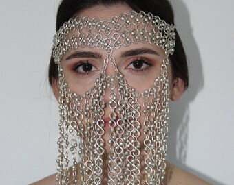 Antique Silver Face Chain Handmade Handmade Face Accessory Face Jewelry ...