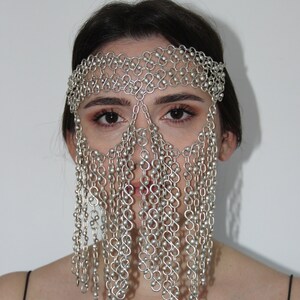 Antique Silver Face Chain Handmade Handmade Face Accessory Face Jewelry ...