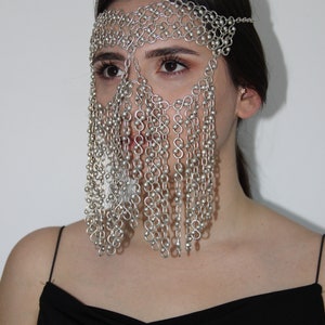 Antique Silver Face Chain Handmade Handmade Face Accessory Face Jewelry ...