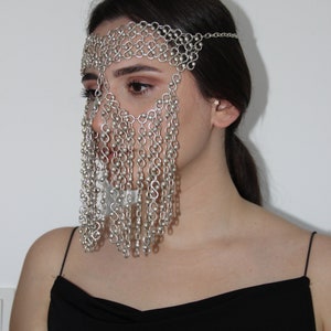 Antique Silver Face Chain Handmade Handmade Face Accessory Face Jewelry ...