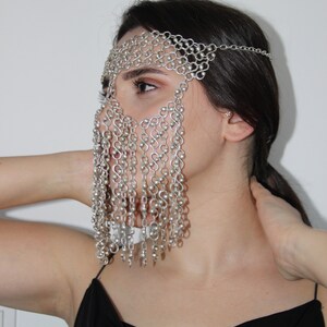 Antique Silver Face Chain Handmade Handmade Face Accessory Face Jewelry ...