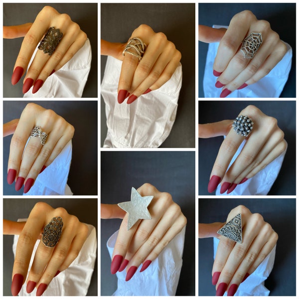 Long Finger Rings - Etsy