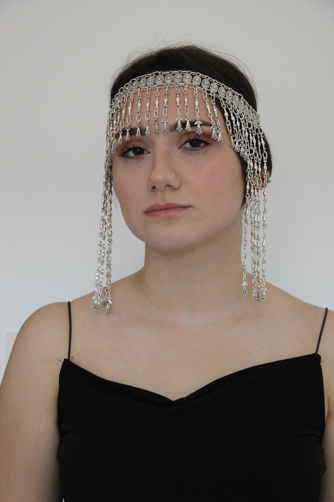 Antique Silver Handmade Hair Chain Hair Accessories Hair Jewelry Boho ...