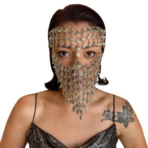 Antique Silver Face Chain Handmade Handmade Face Accessory Face Jewelry ...