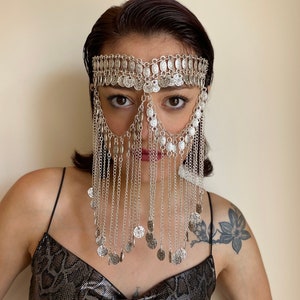 Antique Silver Face Chain Handmade Handmade Face Accessory - Etsy